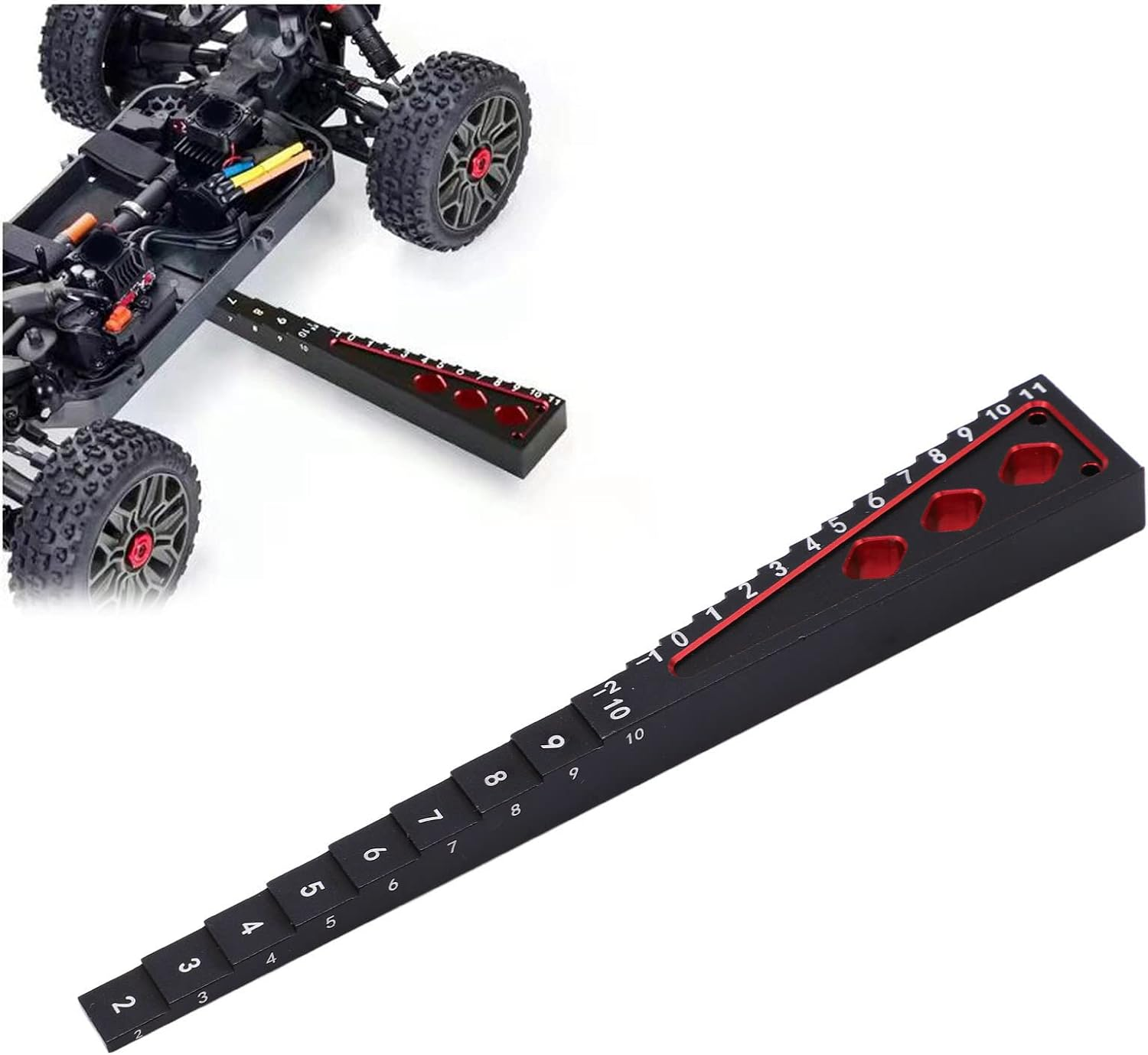 MEUS Racing Height Measuring Ruler, Accurate Measurement Aluminum Allo