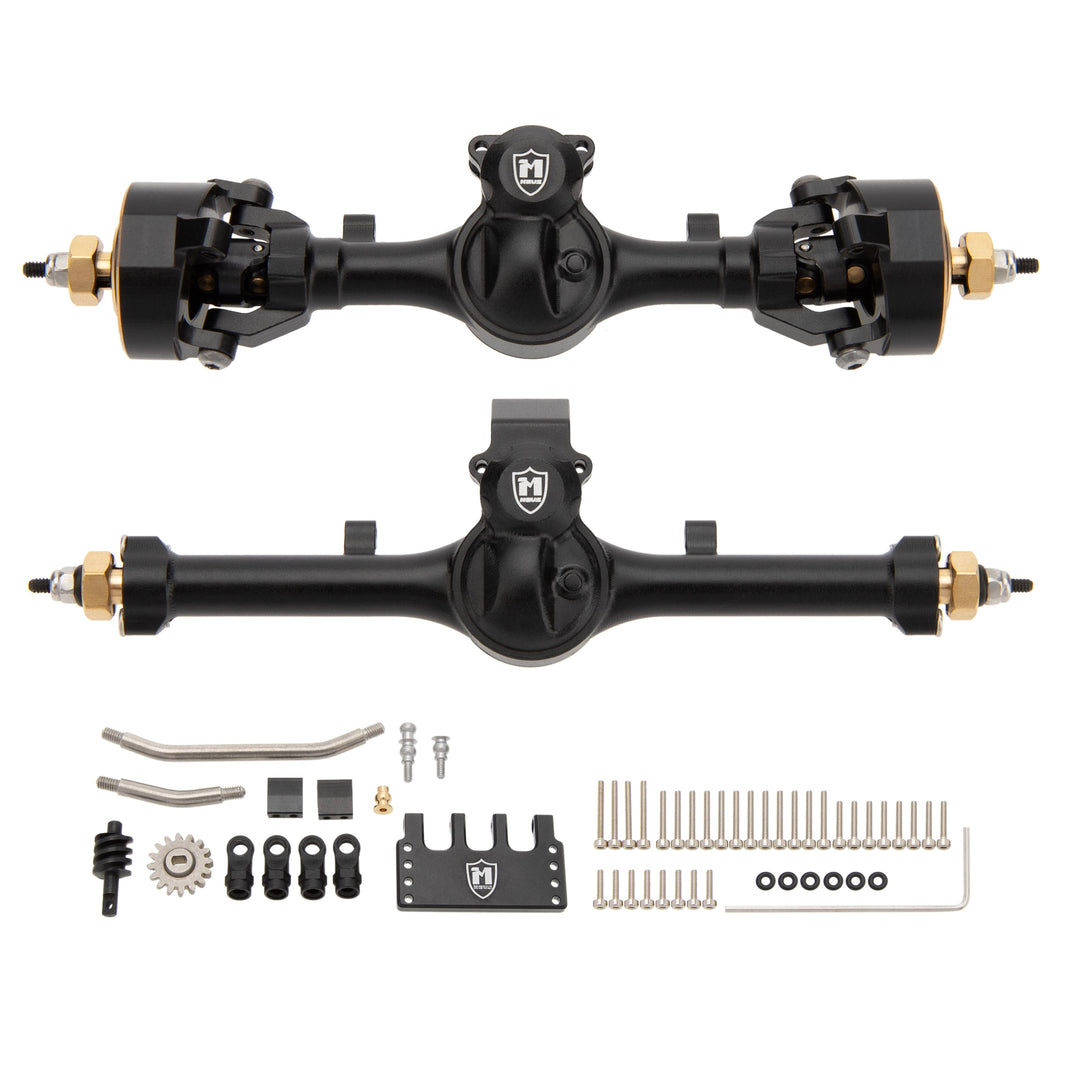 MEUS Racing SCX24 Metal V2 Isokinetic Front Rear Axles +5MM Isokinetic