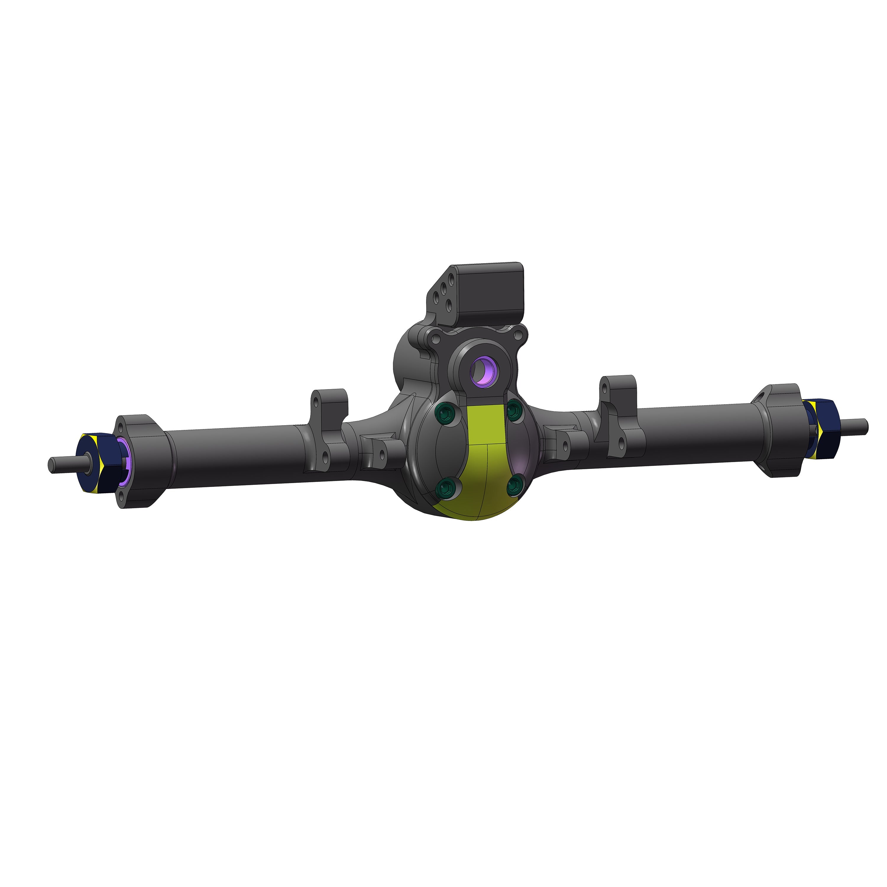 MEUS Racing SCX24 Metal V2 Isokinetic Front Rear Axles +5MM Isokinetic