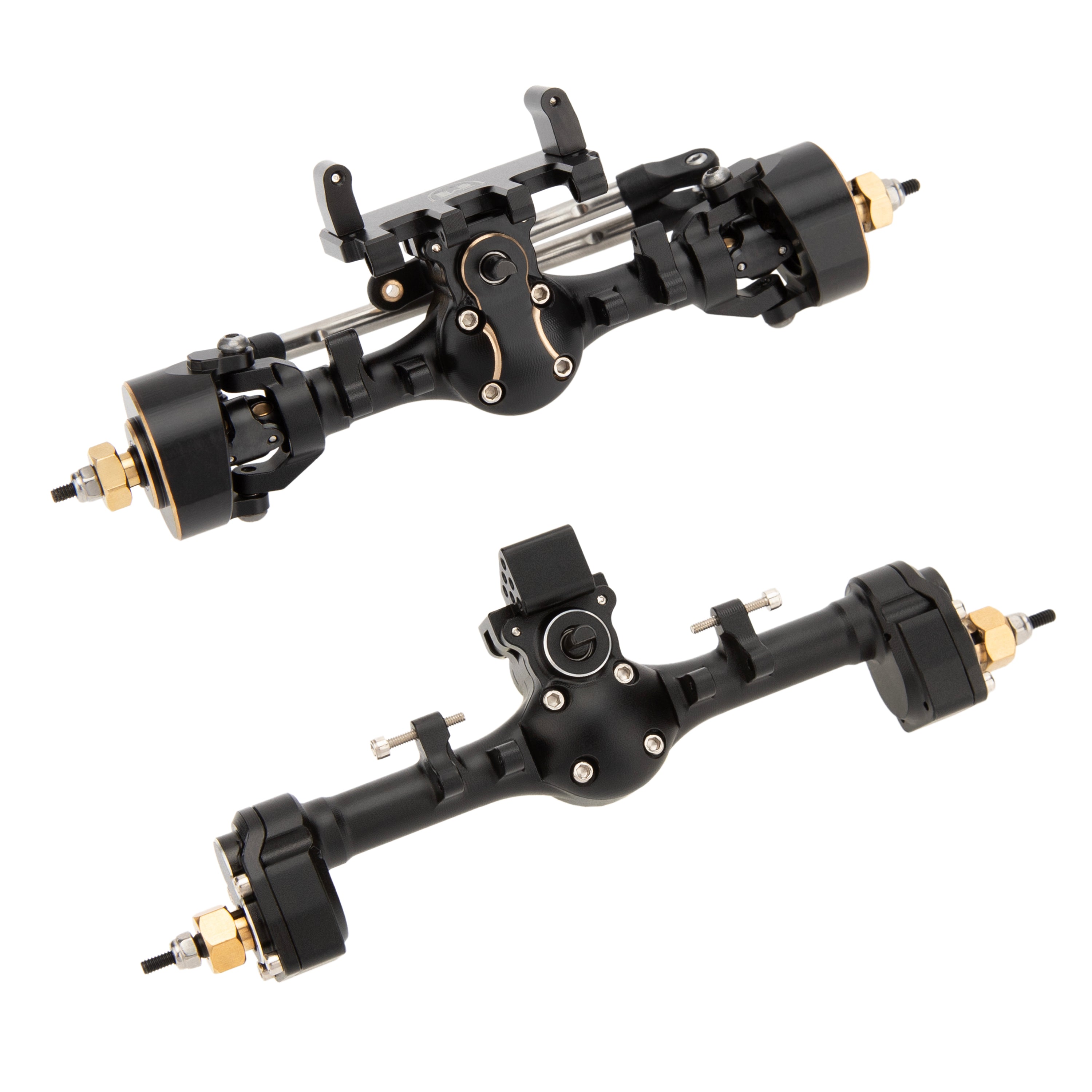 MEUS Racing Mullet Setup SCX24 Metal V2 Isokinetic Front Axle & Portal