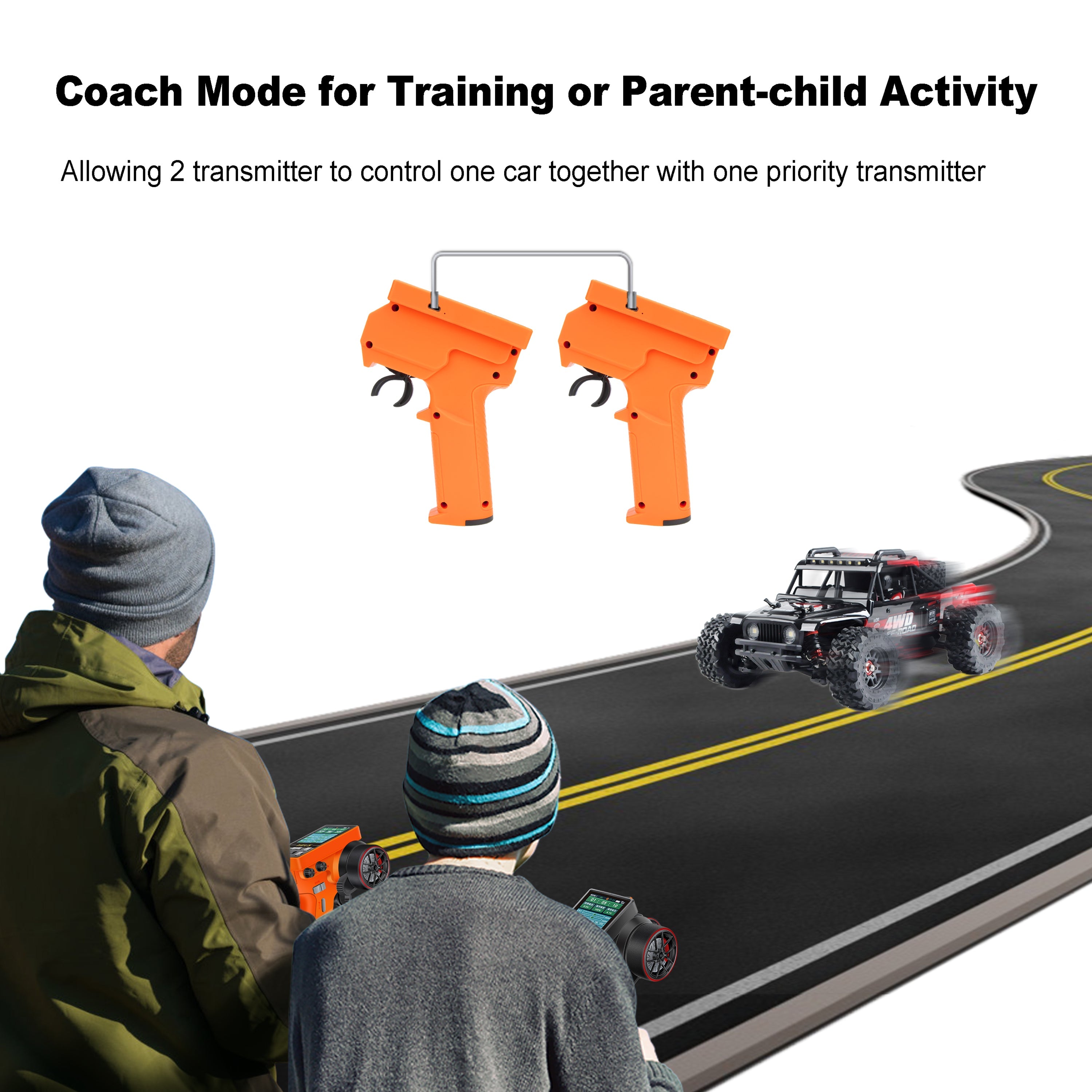 MEUS Racing ME-10B RC Transmitter 8CH 2.4GHz & Receiver with Coach Mod