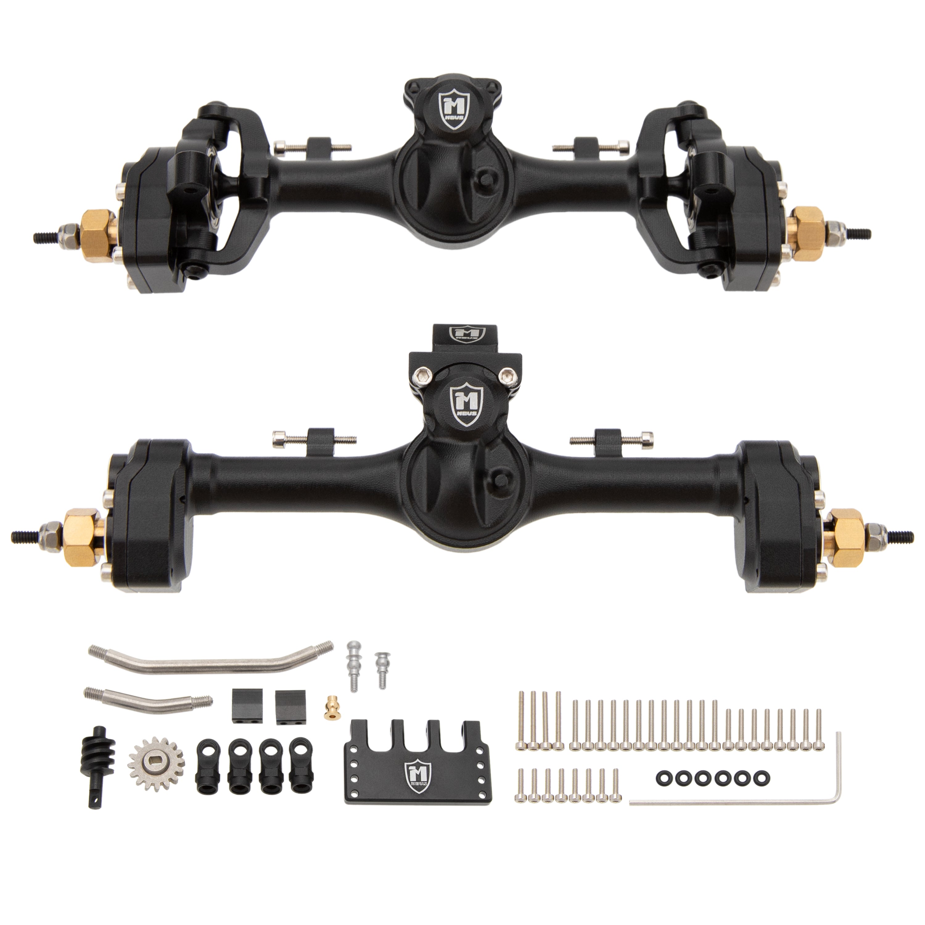 MEUS Racing SCX24 Metal Portal Front Rear Axles Wider +6.2MM for Axial