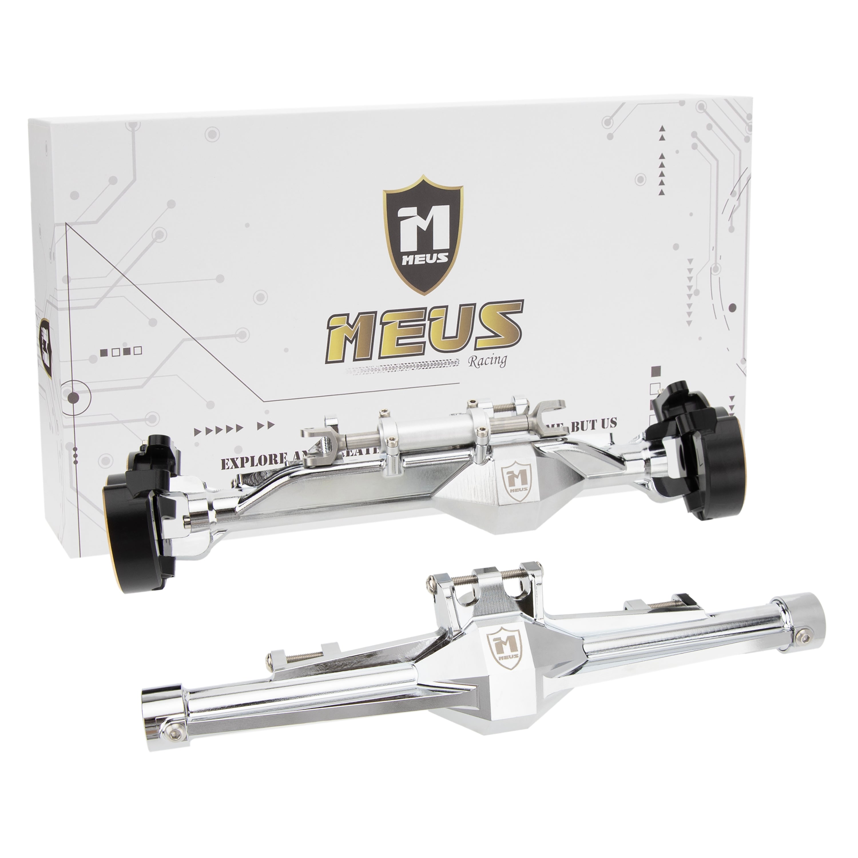 MEUS Racing Metal H10 Optic Straight Front Rear Axles Housings for 1/10 ...