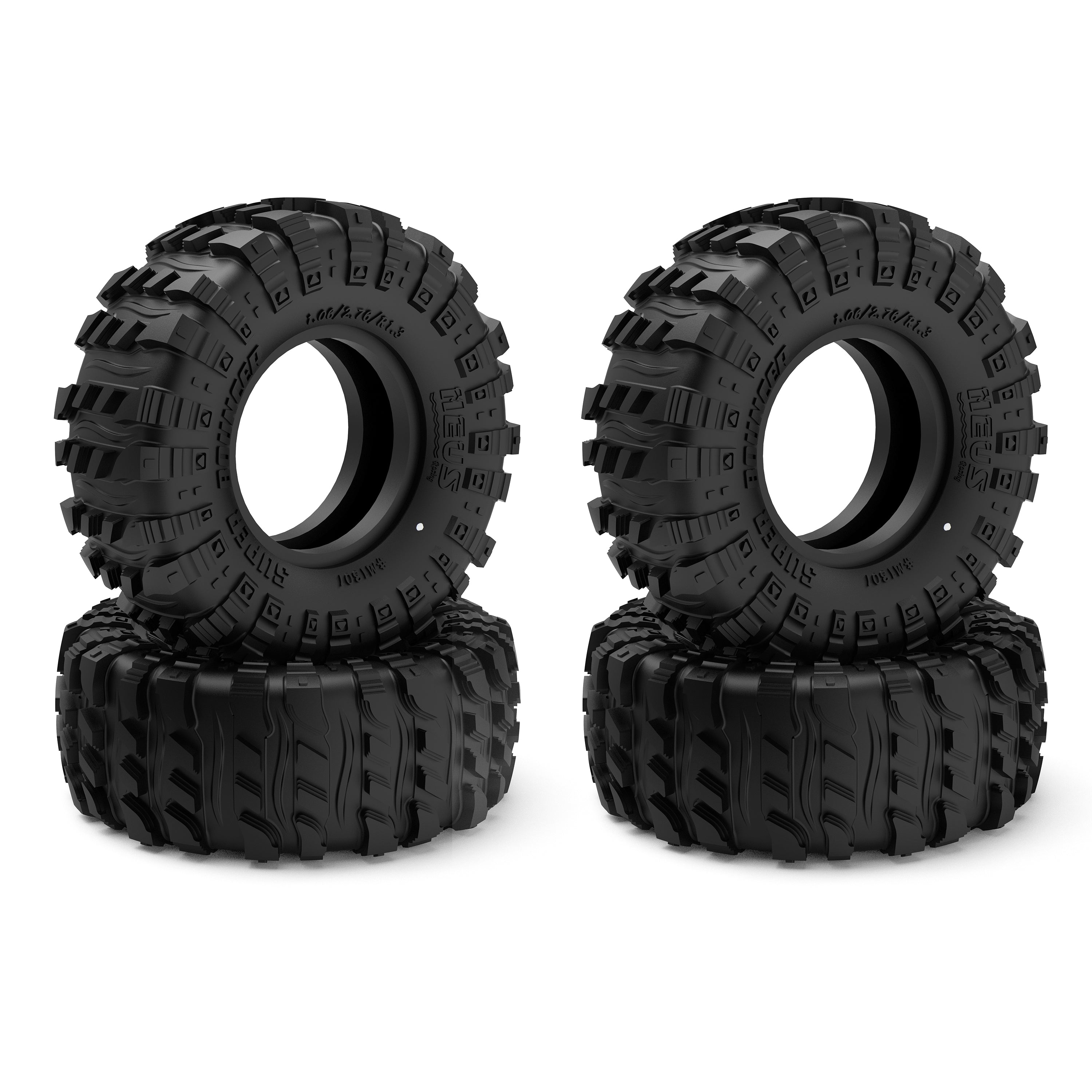 MEUS Racing 1.3" Tires MS6 Super Soft & Sticky Rubber Tires for 1/18 T