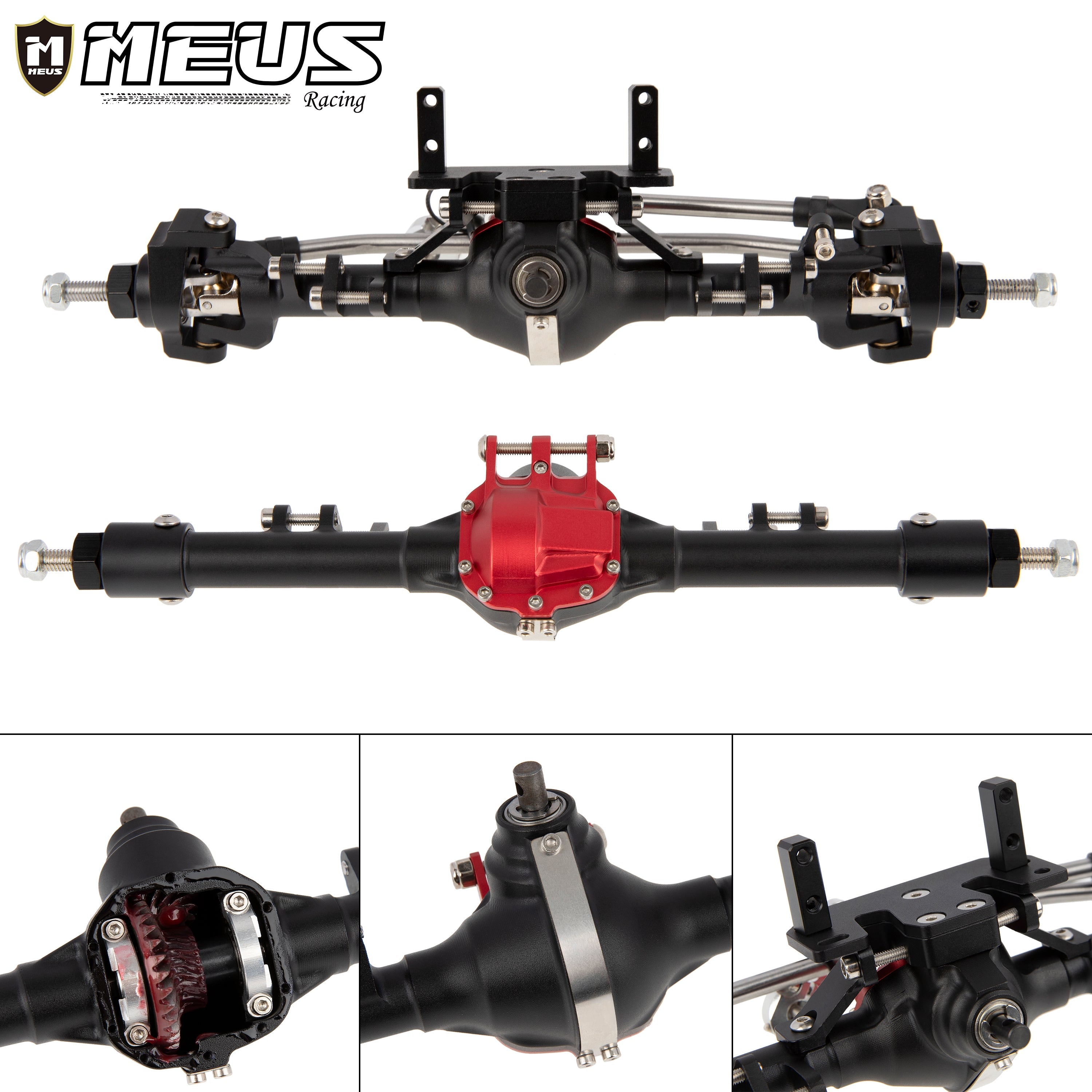 Meus Racing Metal Large Steering Integrated Axle Front/Rear Axle for A